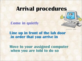 Computer lab rules asma | PPT