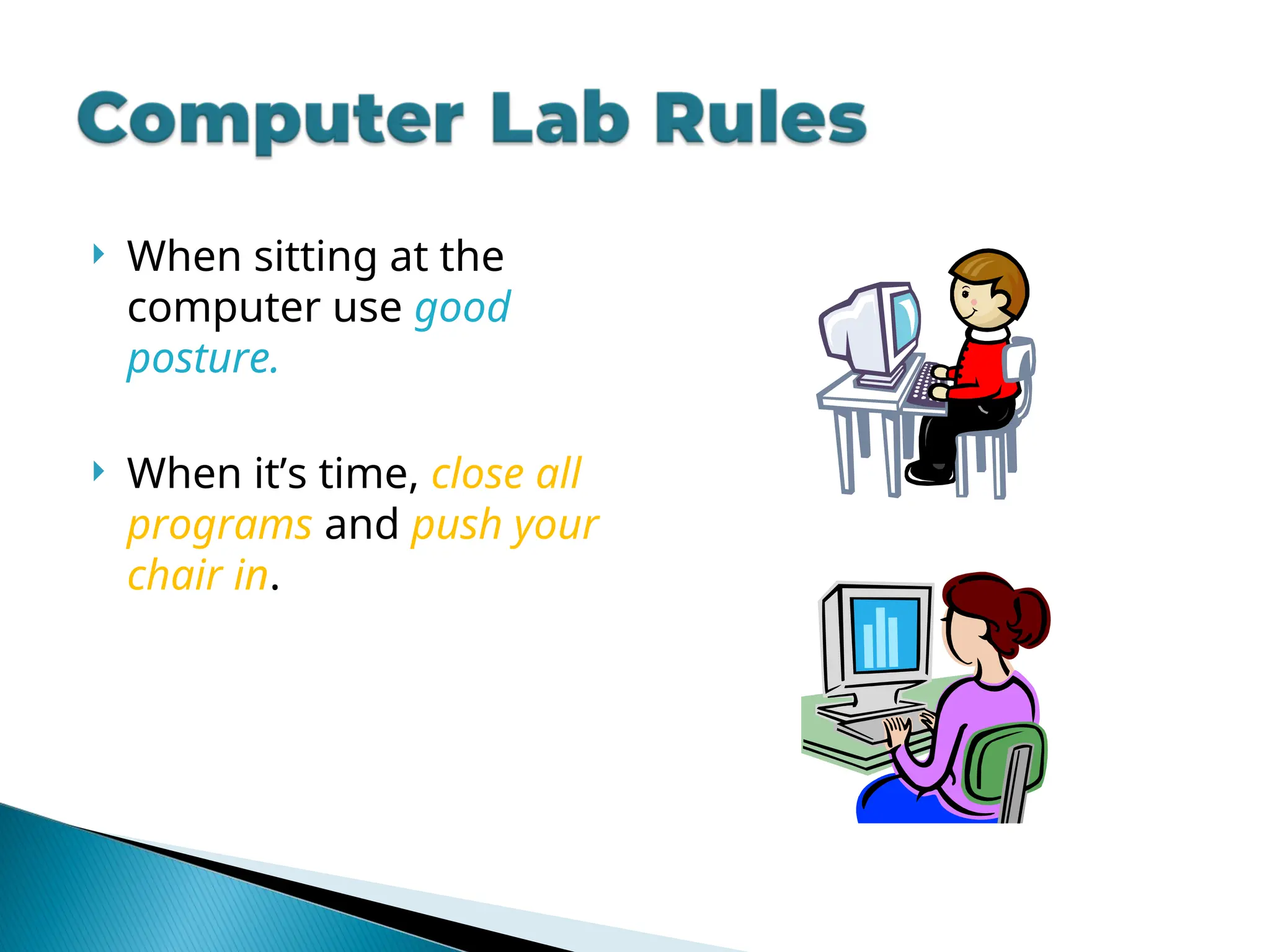 Computer Laboratory Rules for 2024-2025 | PPT