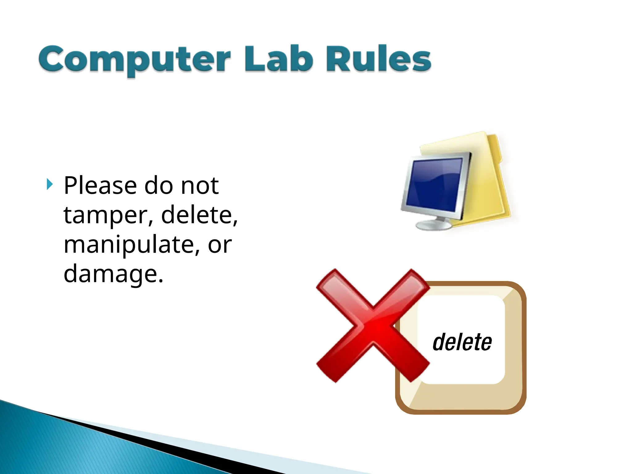 Computer Laboratory Rules for 2024-2025 | PPT