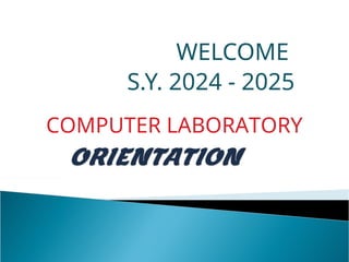 Computer Laboratory Rules for 2024-2025 | PPT