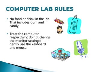 Computer Laboratory Rules for 2024-2025 | PPT