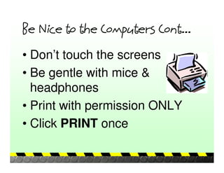 Computer Lab Rules & Procedures | PPT