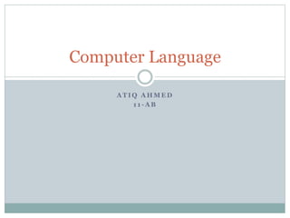 Computer languages | PPTX