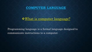 Computer language | PPT