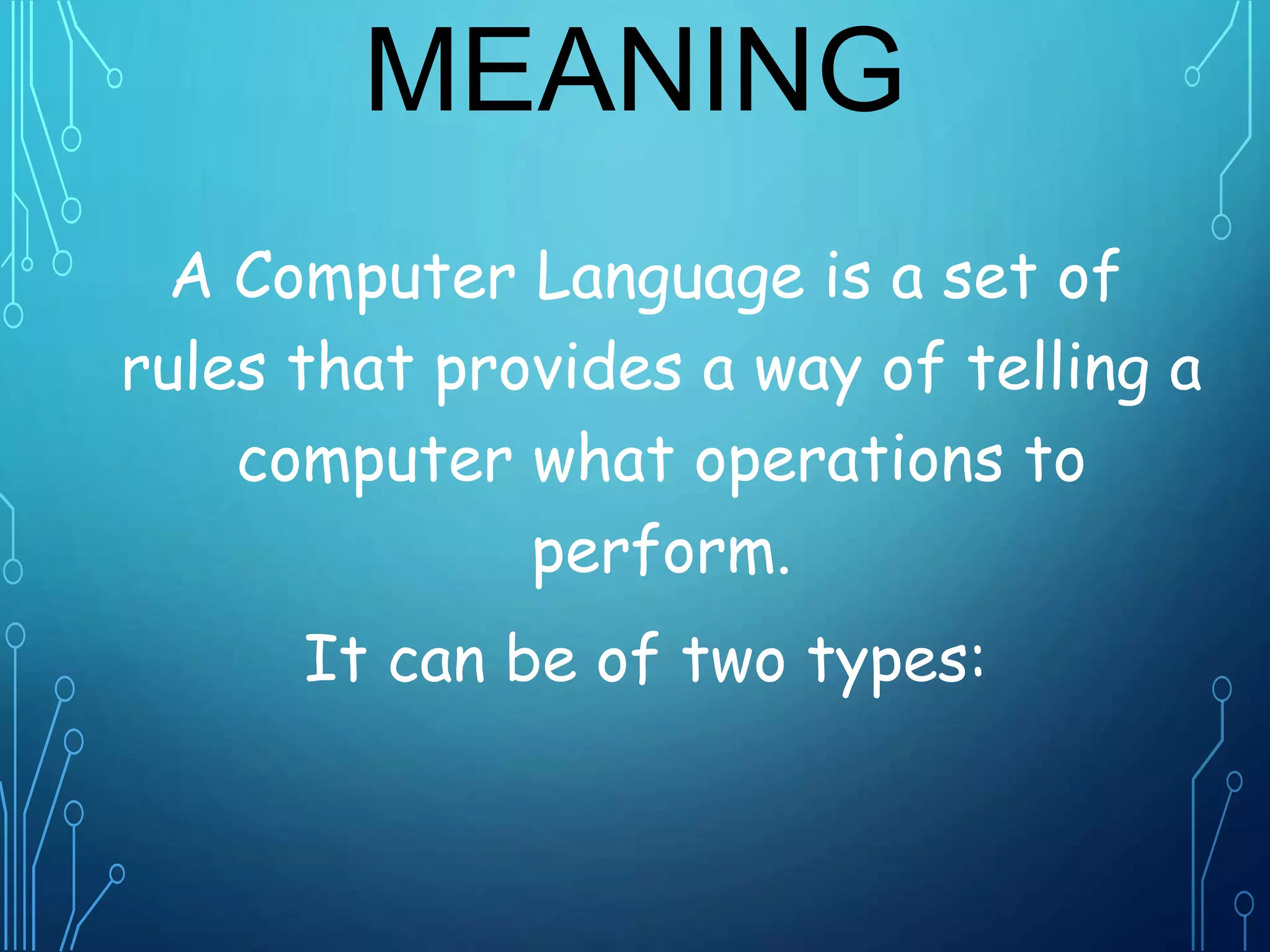 Computer language | PPT
