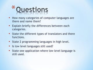 Computer languages | PPT