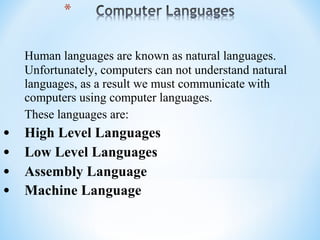 Computer languages | PPT