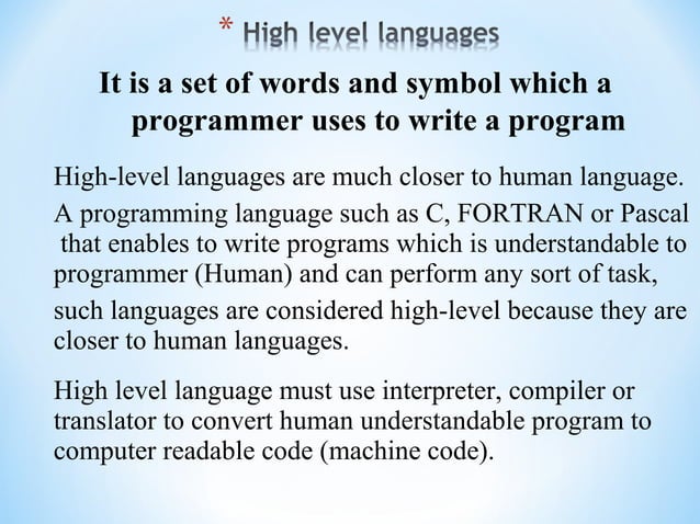 Computer languages | PPT | Programming Languages | Computing