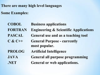 Computer languages | PPT