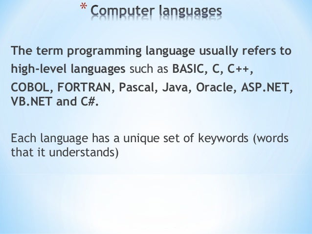 Computer languages