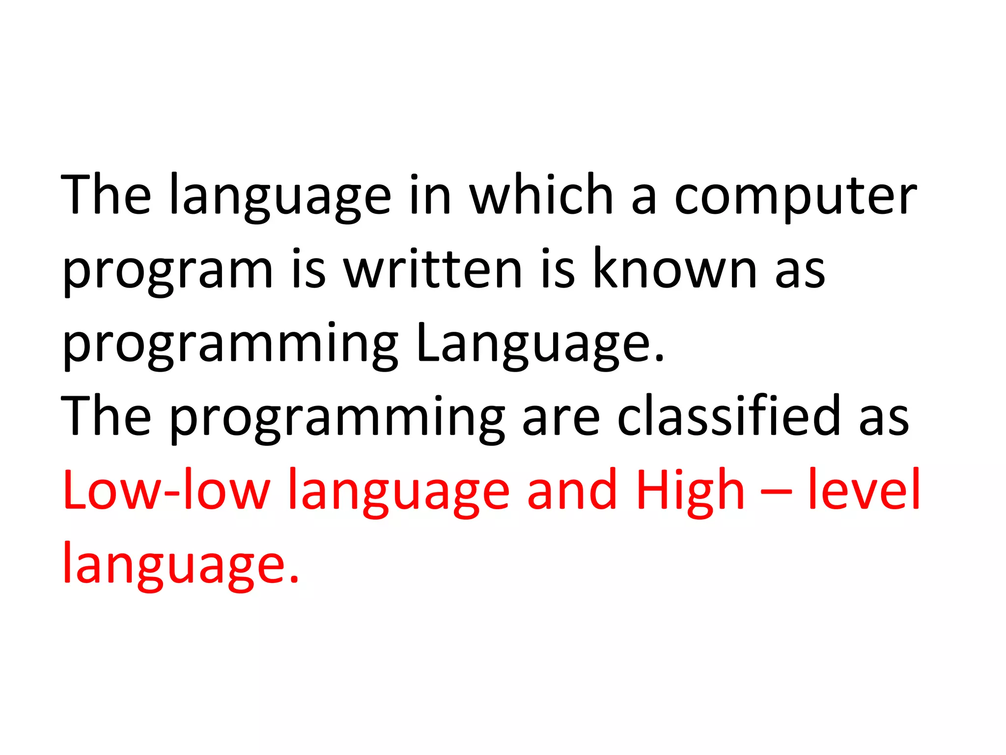 Computer languages | PPT