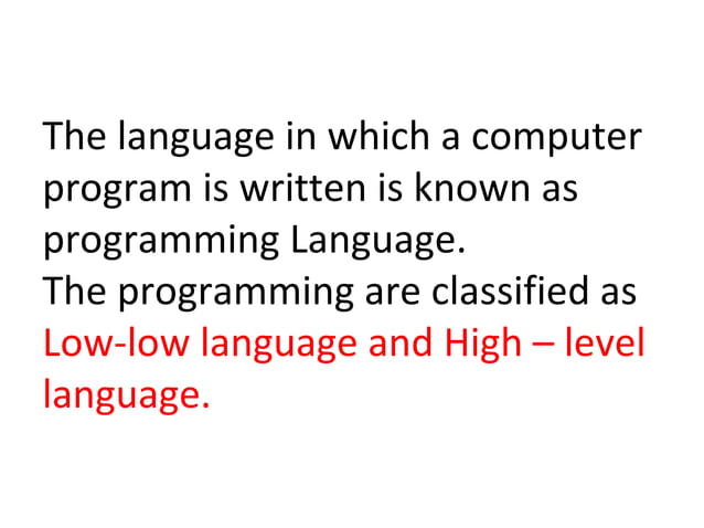 Computer languages | PPT