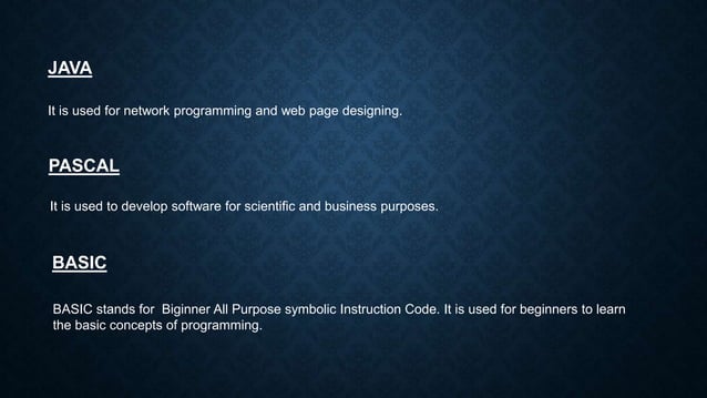 Computer languages | PPT