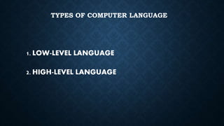 Computer languages | PPTX