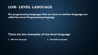 Computer languages | PPTX
