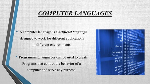 Computer languages | PPTX