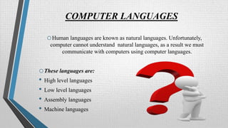 Computer languages | PPT | Free download