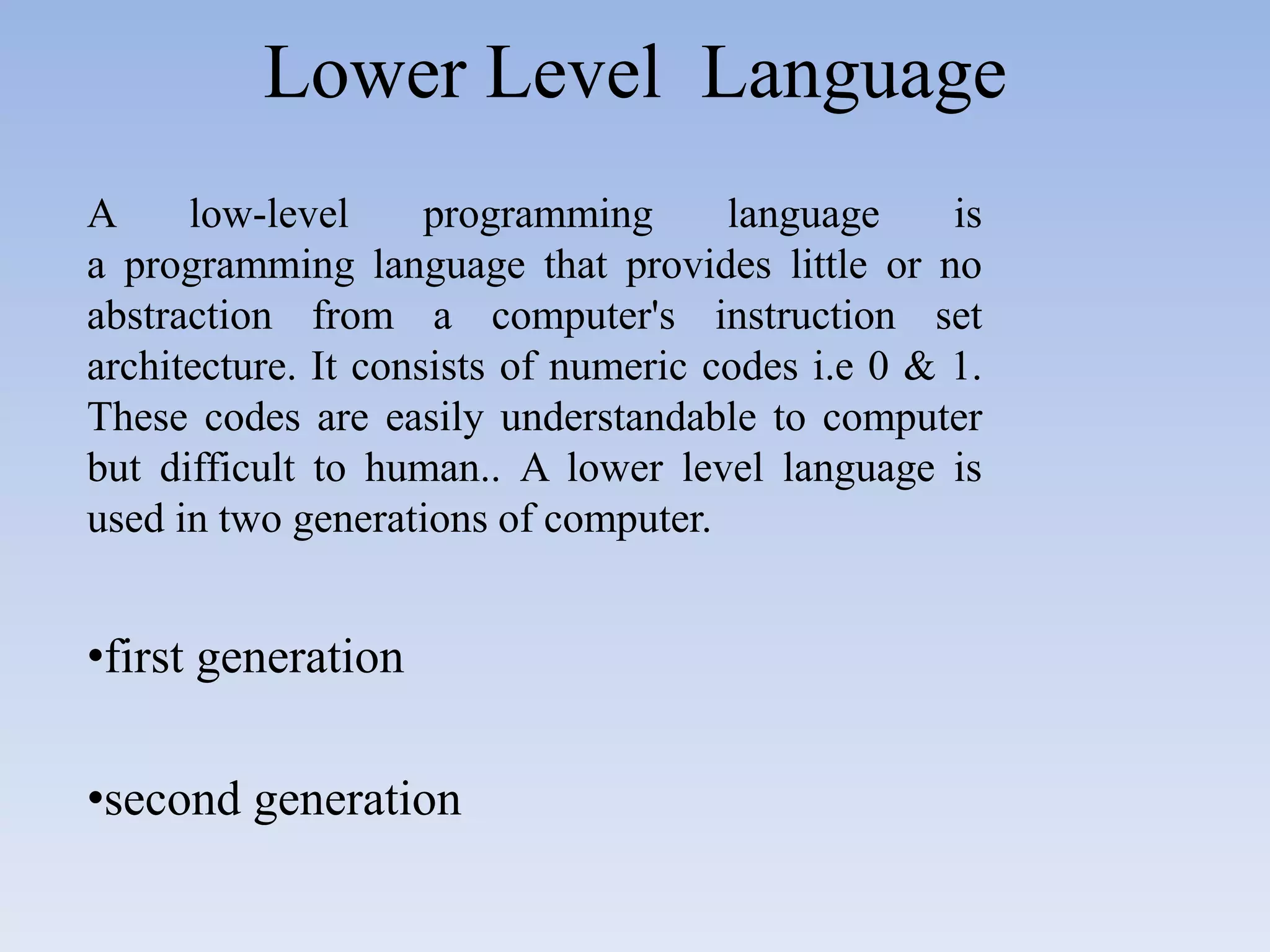 Basic Meaning of Computer languages | PPT | Free Download