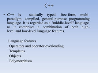 Basic Meaning of Computer languages | PPT | Free Download
