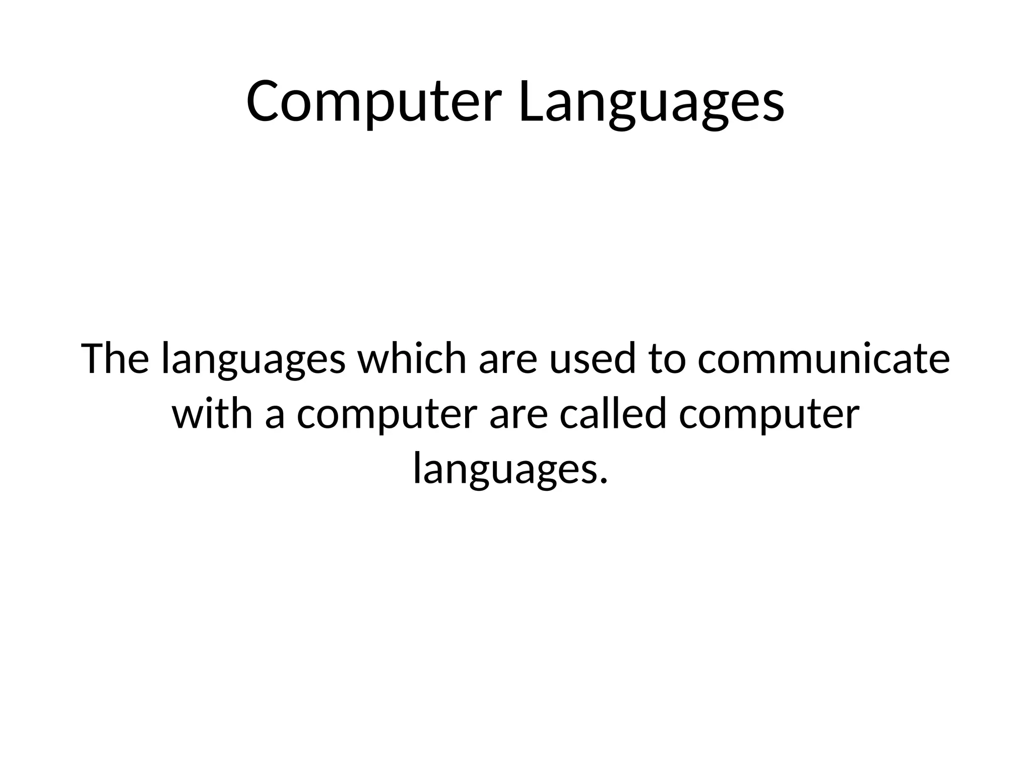 Computer Languages & its genearations.pptx