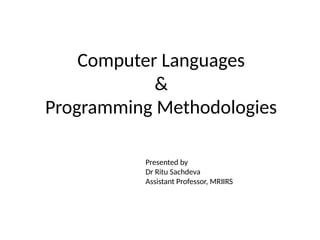Computer Languages & its genearations.pptx