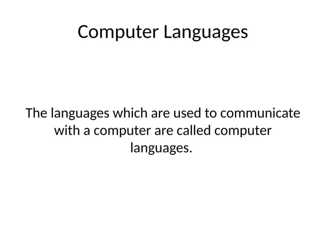 Computer Languages & its genearations.pptx