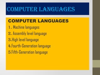 COMPUTER LANGUAGES.pptx 6 mnn c hp.pptx