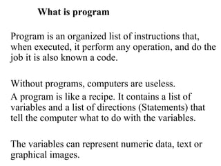 Computer languages and generation | PPT