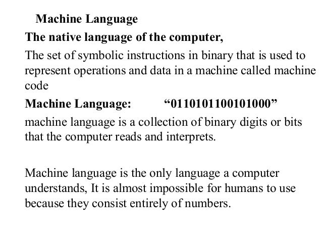 Computer languages and generation