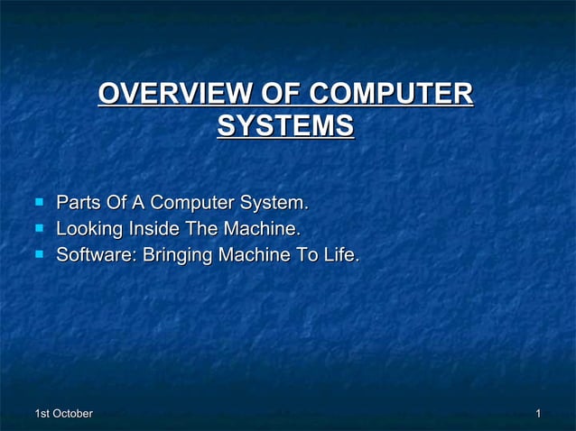 Computer Lecture 1 | PPT