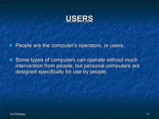 Computer Lecture 1 | PPT