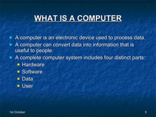 Computer Lecture 1 | PPT