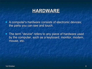 Computer Lecture 1 | PPT