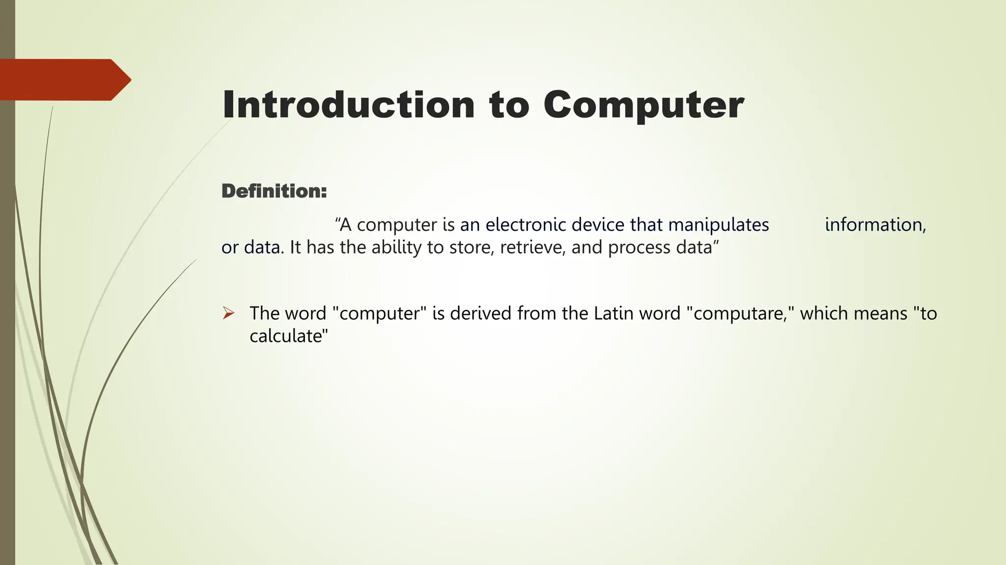 Computer Lecture 01.pptxIntroduction to Computers | PPT
