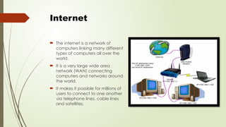 Computer Lecture 05.pptx The internet is a network of computers linking ...