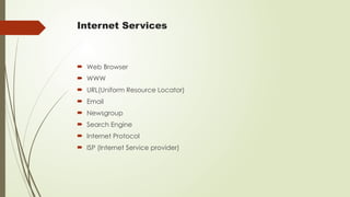 Computer Lecture 05.pptx The internet is a network of computers linking ...