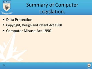 Computer Legislation2 T2 | PPT