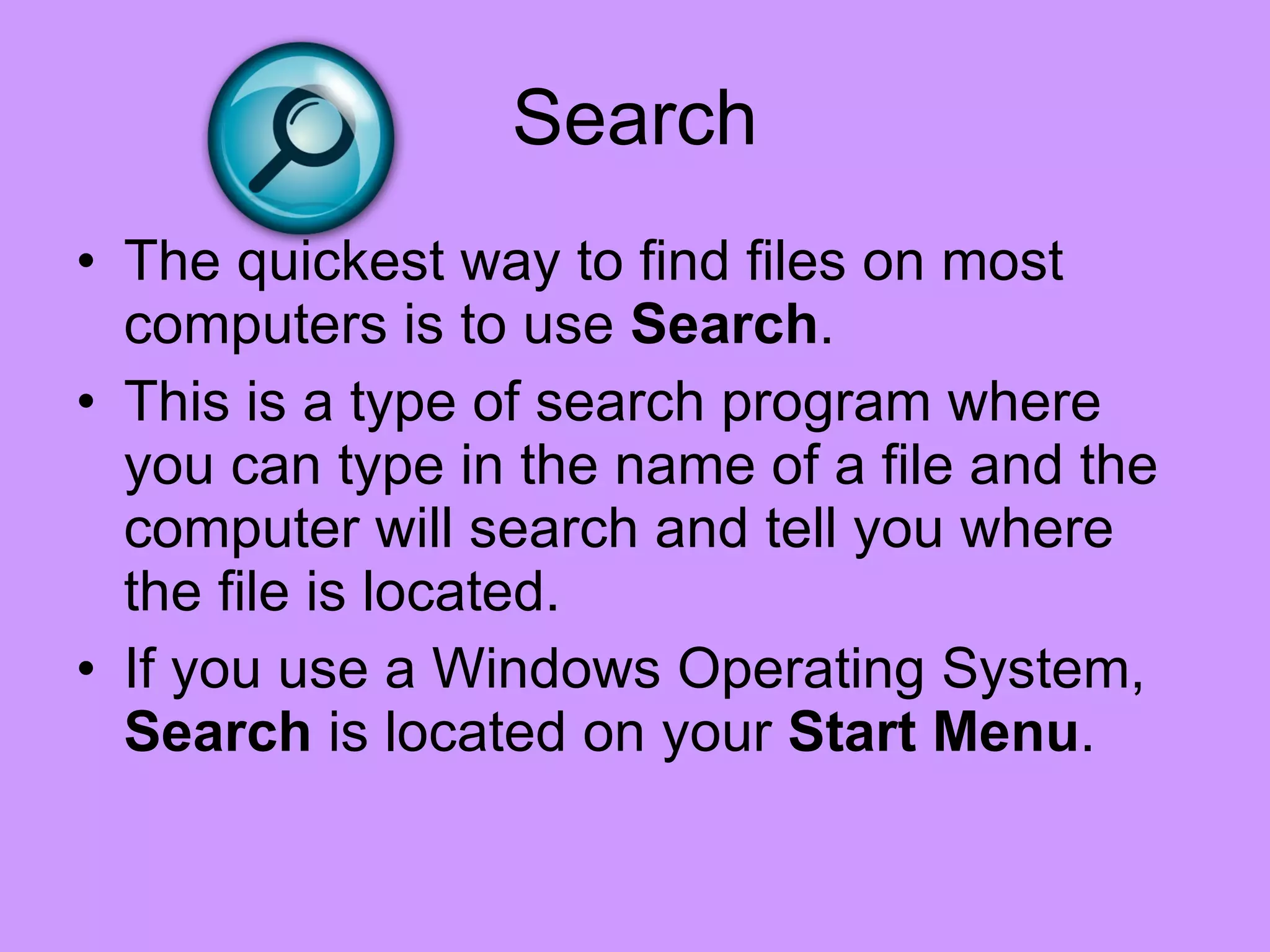 Computer lesson 7 files & folders | PPT