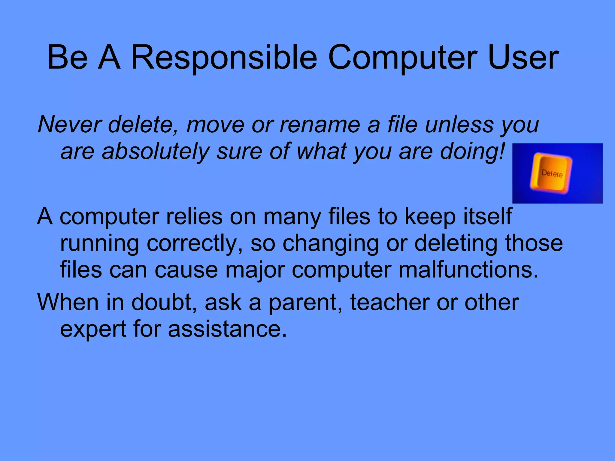 Computer lesson 7 files & folders | PPT