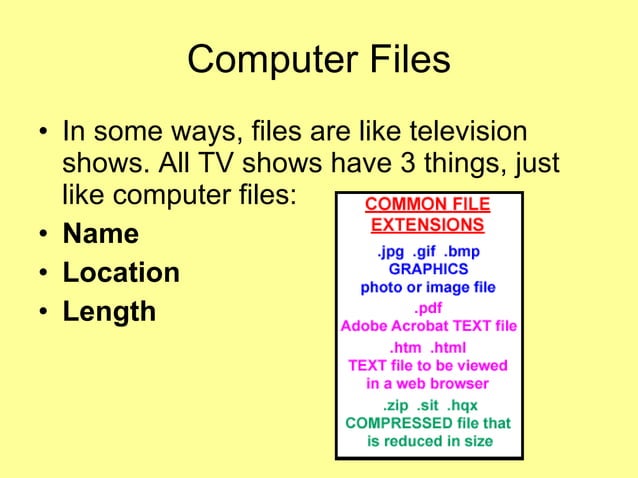 Computer lesson 7 files & folders | PPT