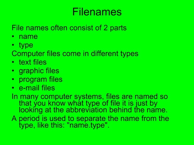 Computer lesson 7 files & folders | PPT