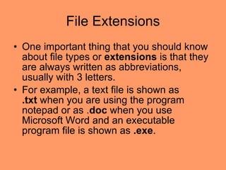 Computer lesson 7 files & folders | PPT