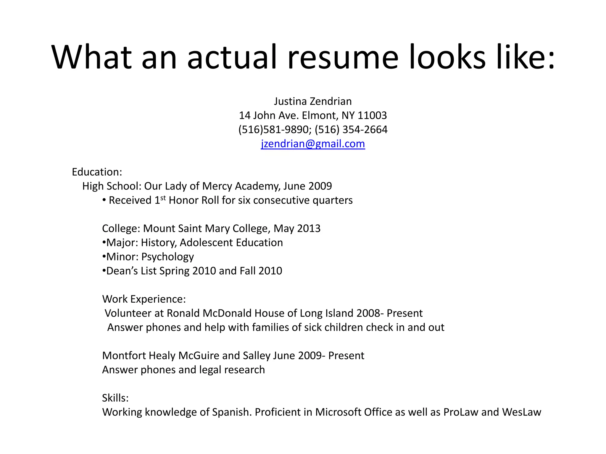 Computer literacy how to write a resume | PPTX
