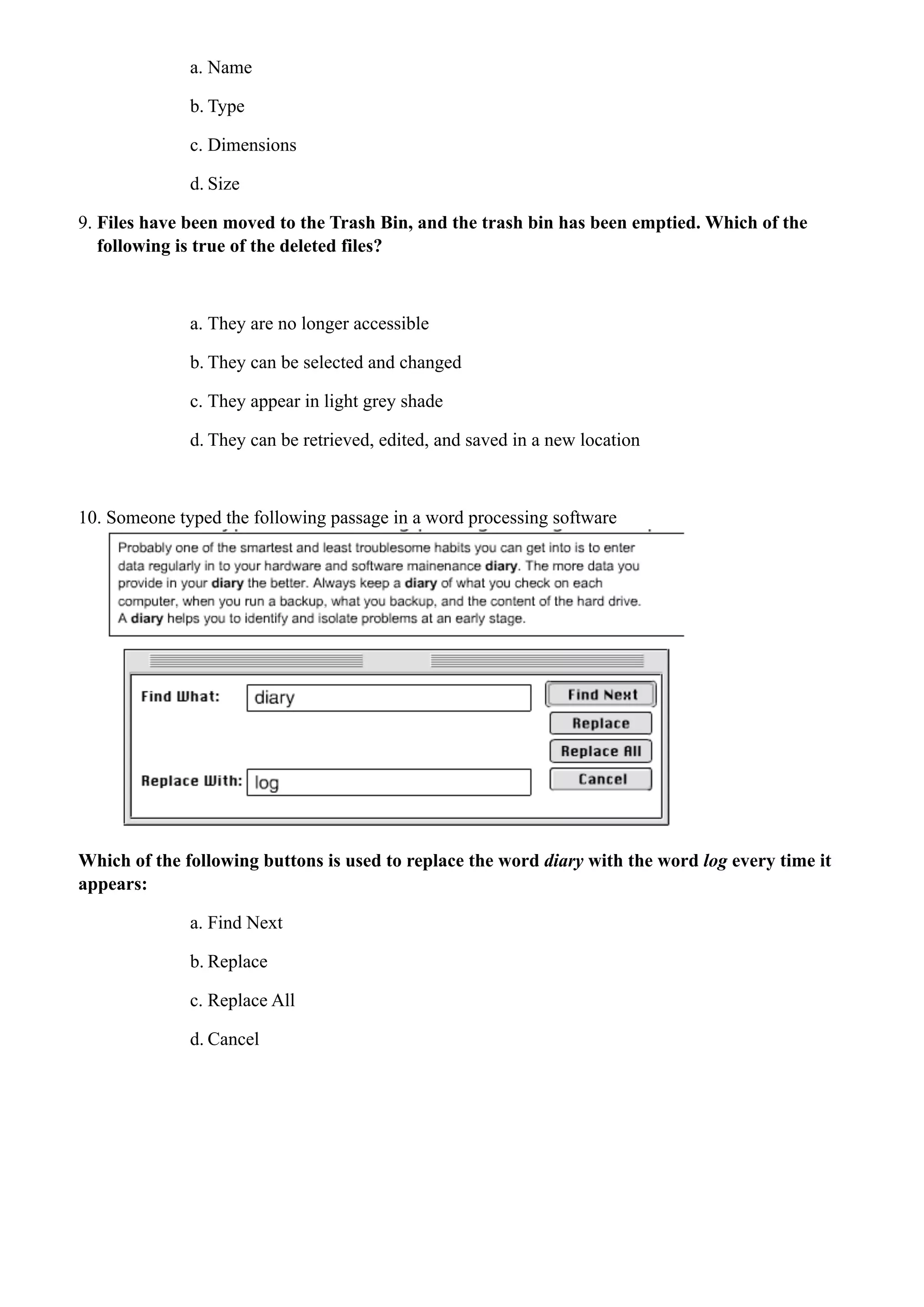 Computer literacy test | PDF