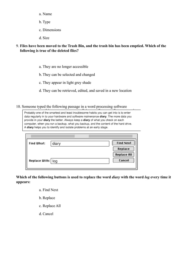 Computer literacy test | PDF | Internet for Beginners | Internet