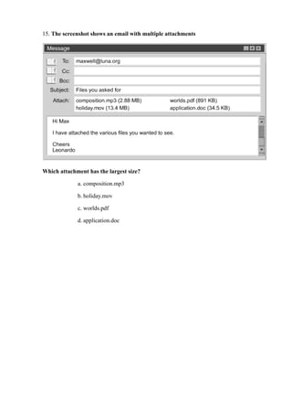 Computer literacy test | PDF