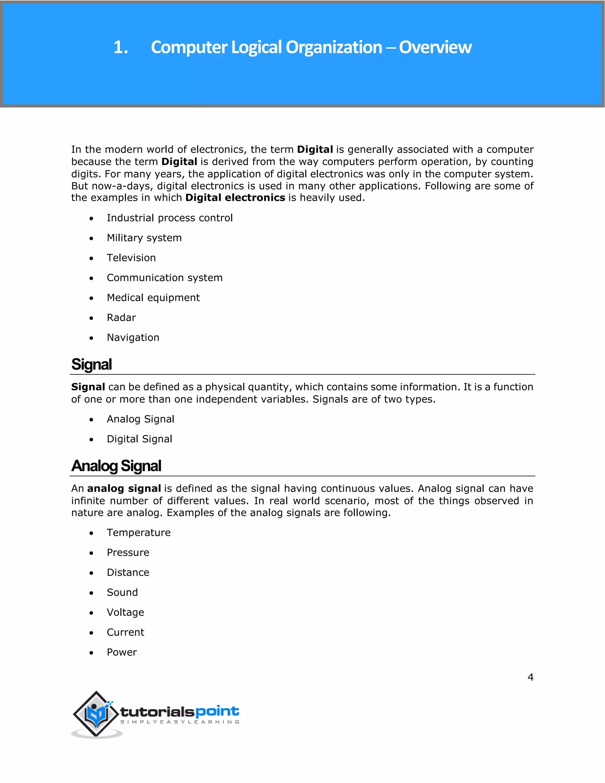 Computer logical organization_tutorial | PDF