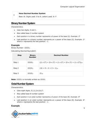 Computer logical organization_tutorial | PDF