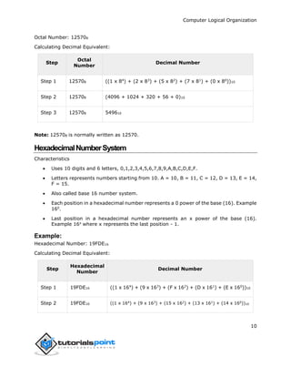 Computer logical organization_tutorial | PDF