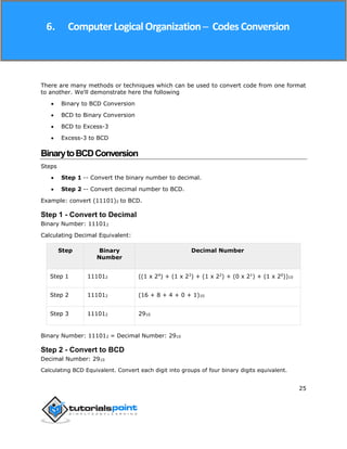 Computer logical organization_tutorial | PDF